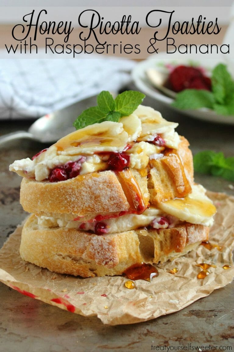 A Sweet Recipe: Honeyed Raspberry and Banana Ricotta Toast