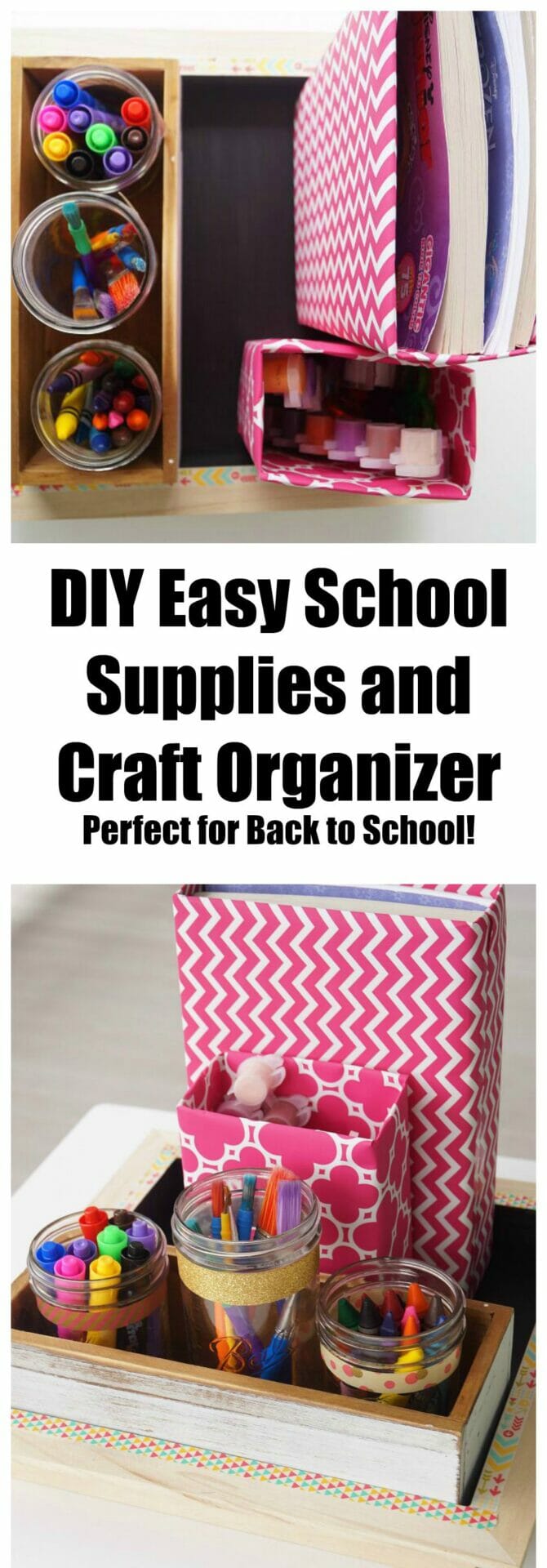 DIY School Supplies and Craft Organizer Step-by-Step Guide