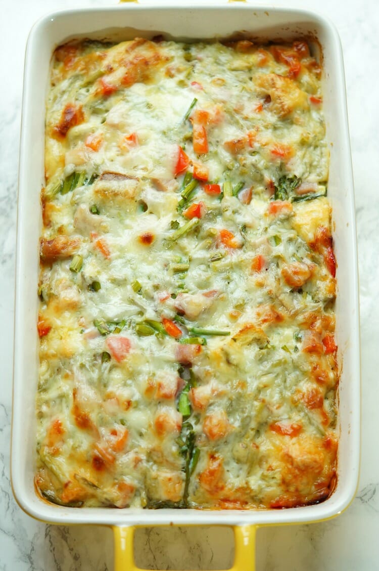 Ham and Asparagus Strata Recipe | Breakfast Casserole