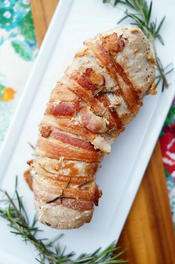 Quick, Easy Instant Pot Bacon Wrapped Balsamic Pork Recipe