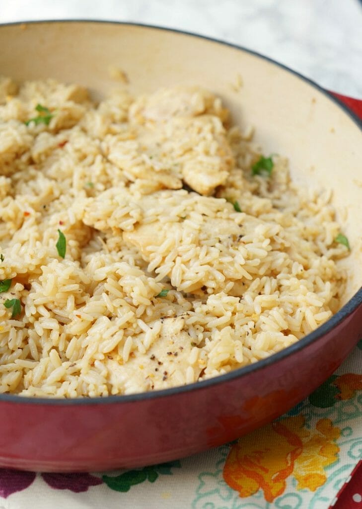 One Pan Garlic Chicken and Rice: Easy Chicken Dinner Recipe